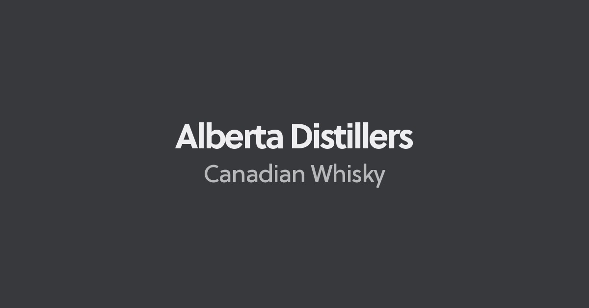 Alberta Distillers Canadian Whisky Reviews - Best Alberta Distillers ...