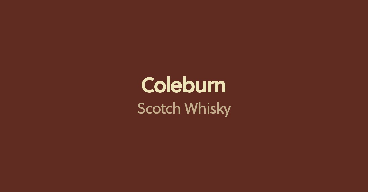 Coleburn Scotch Whisky - Whisky Connosr